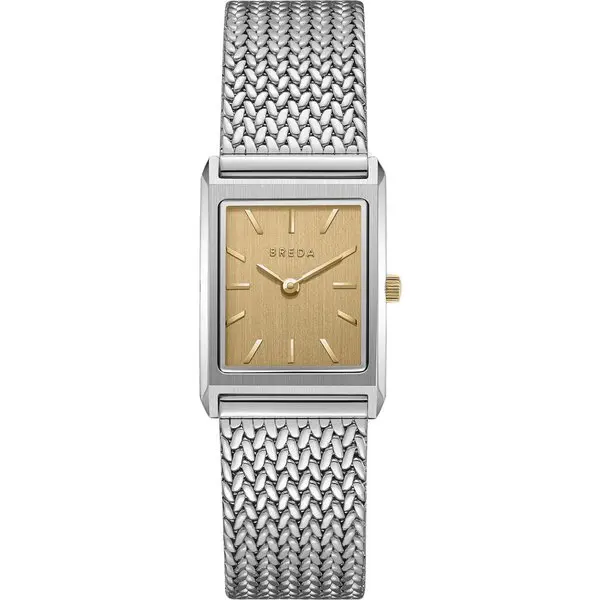 BREDA Virgil Tethered Mesh Strap Watch - Stainless Steel
