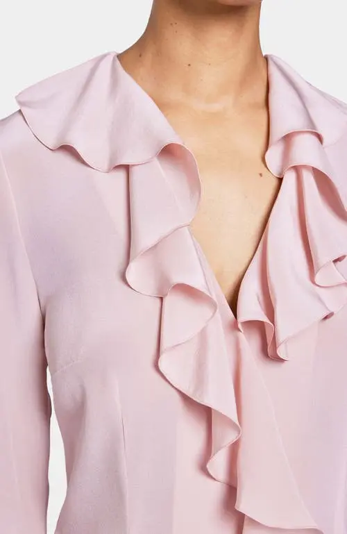 Santorelli Sydney Ruffle Neck Blouse