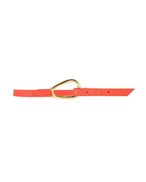 VAINCOURT PARIS L'adorable Leather Belt - Orange
