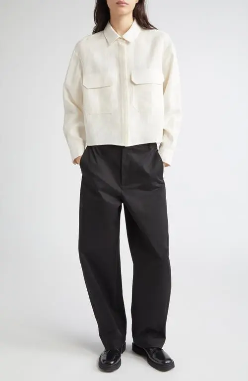 Partow Filmore Boxy Crop Canvas Shirt Jacket
