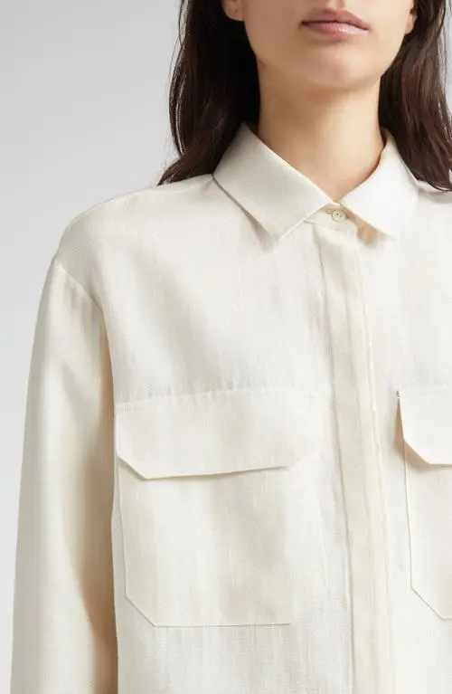 Partow Filmore Boxy Crop Canvas Shirt Jacket