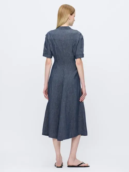 CALLAS MILANO Noor A-line Shirtdress - Indigo Blue