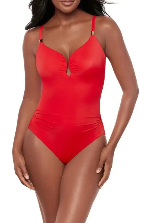 MIRACLESUIT® Razzle Dazzle Antheia Underwire One-piece Swimsuit - Poppy