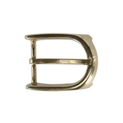 Trafalgar 35mm Italian Solid Brass Harness Belt Buckle - Polished Brass