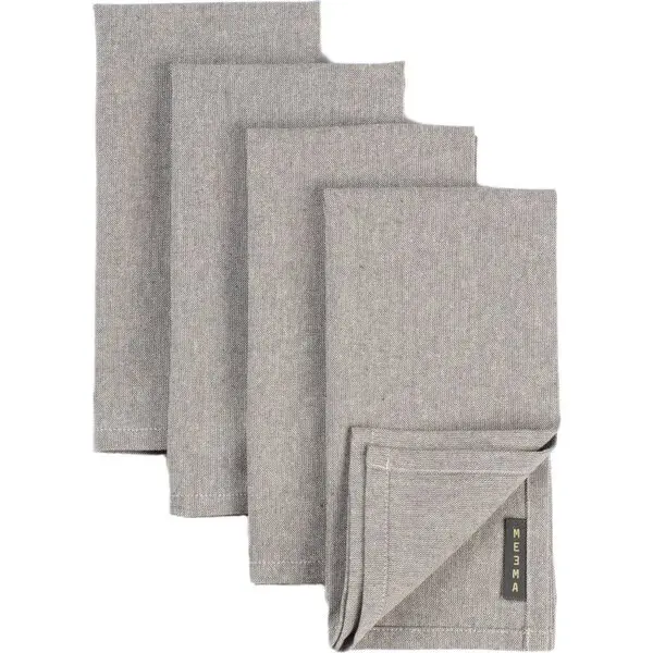 MEEMA Cloth Napkinsset Of 4solid - Charcoal