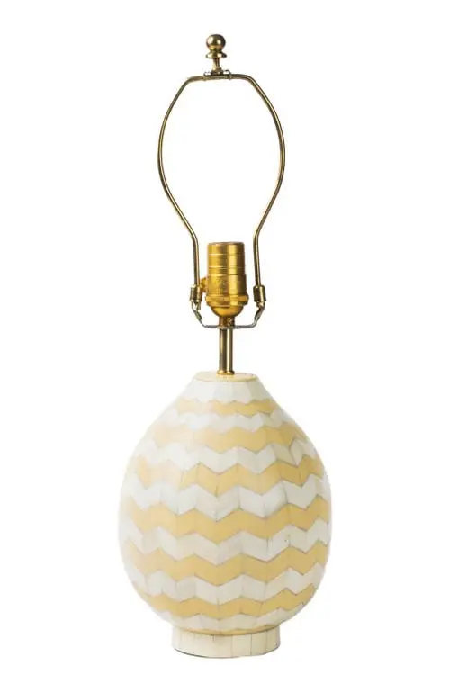 MELA ARTISANS Ivory Herringbone Table Lamp - Beige