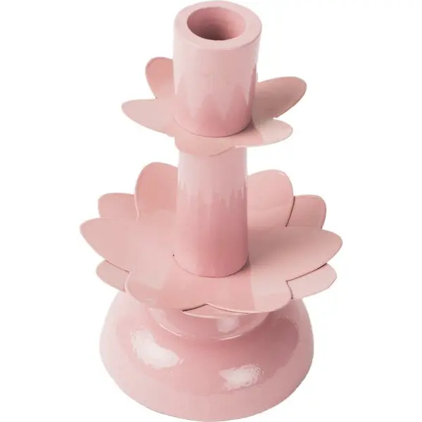 MELA ARTISANS Lotus Bloom Tapered Candleholders Small - Pink