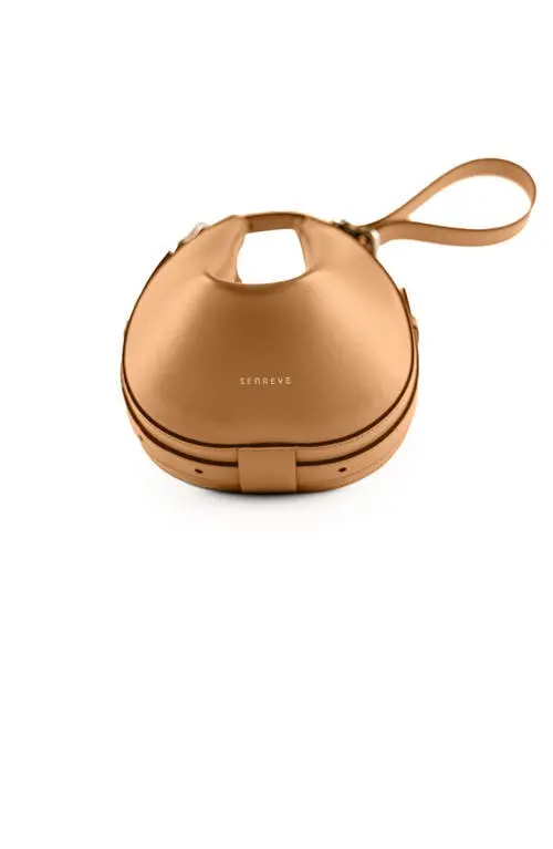 Senreve Mini Fortuna Smooth Leather Crescent Bag