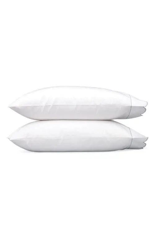MATOUK Butterfield 500 Thread Count Cotton Percale Pillowcases - Pool