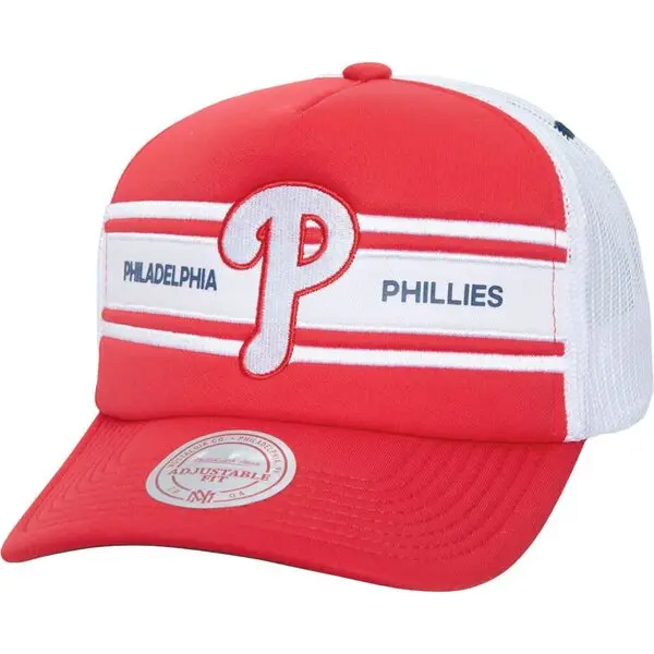 Mitchell & Ness Philadelphia Phillies Sideline Trucker Adjustable Hat - Red