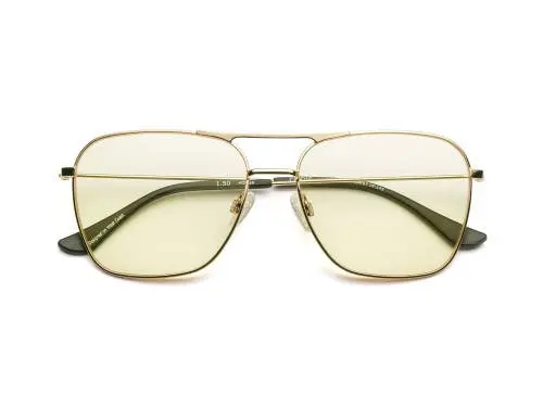 CADDIS Hooper Reading Glasses - Polished Gold Yellow