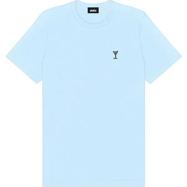 DALIX Martini Cotton Tee - Baby Blue