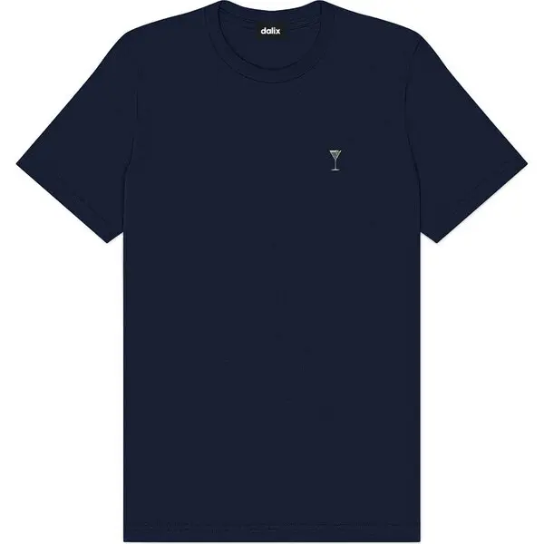 DALIX Martini Cotton Tee - Navy Blue