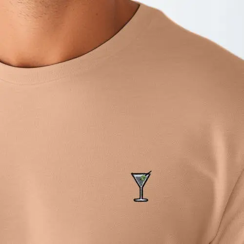 DALIX Martini Cotton Tee - Peach