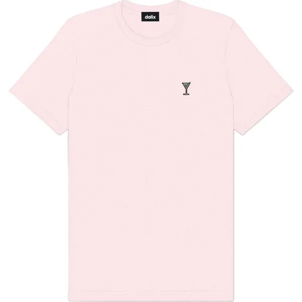 DALIX Martini Cotton Tee - Soft Pink