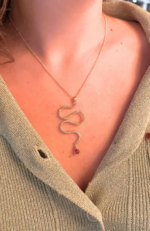 ALBISIA Serpent Ruby Pendant Necklace