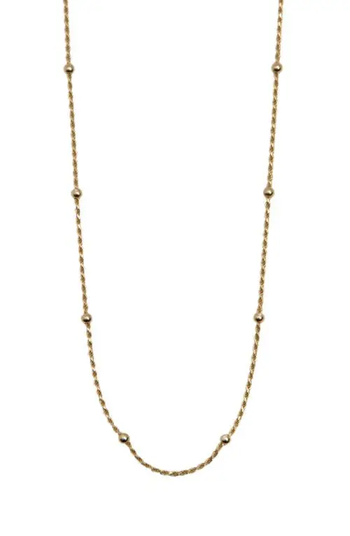 Argento Vivo Rope Chain Station Necklace - Gold