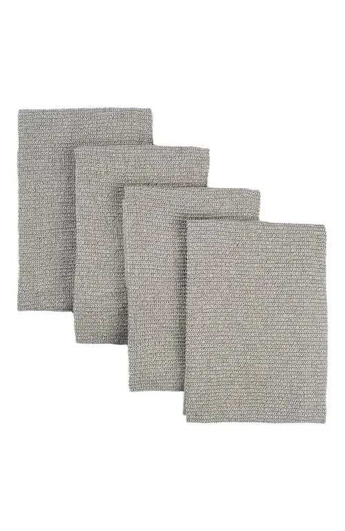 MEEMA Kitchen Towelscotton Waffle Weave Setset Of 4 - Charcoal