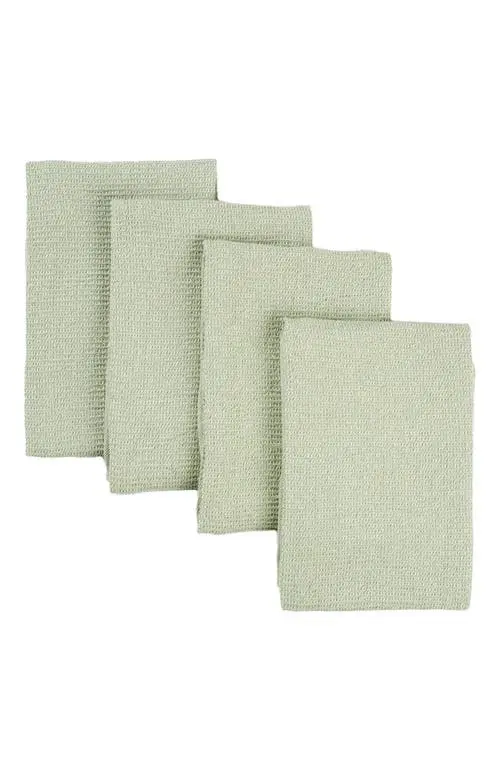 MEEMA Kitchen Towelscotton Waffle Weave Setset Of 4 - Sage Green