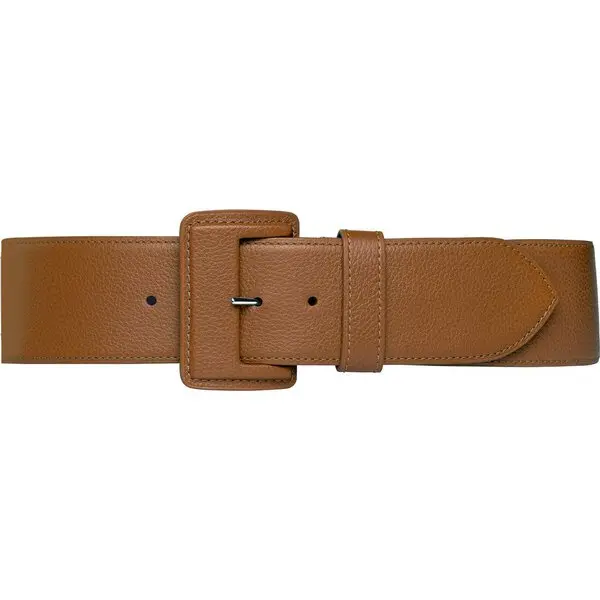 VAINCOURT PARIS La Merveilleuse Leather Waist Belt - Camel
