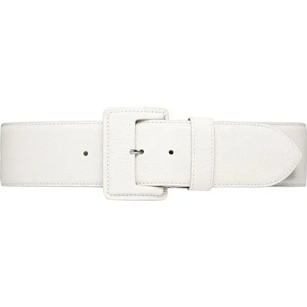 VAINCOURT PARIS La Merveilleuse Leather Waist Belt - White