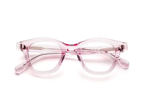 CADDIS Wabi Sabi Reading Glasses - Polished Clear Pink
