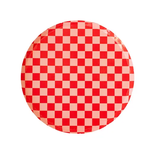 JOLLITY & CO Checkered Dessert Plates - Cherry Crush