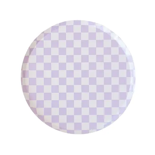 JOLLITY & CO Checkered Dessert Plates - Purple Posse
