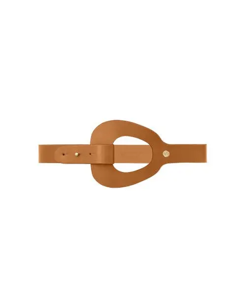 VAINCOURT PARIS La Savoureuse Leather Belt - Camel