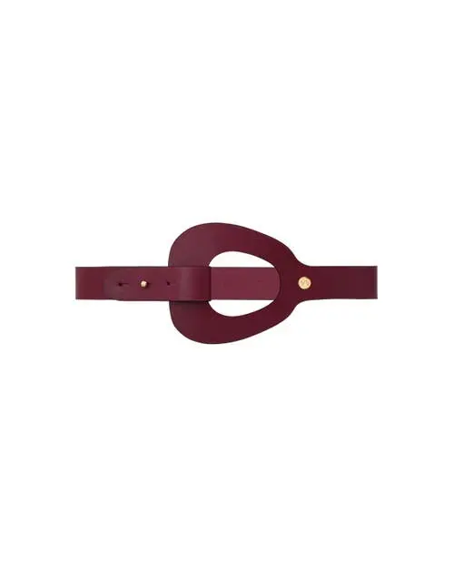 VAINCOURT PARIS La Savoureuse Leather Belt - Purple Cherry