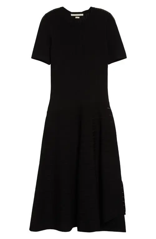 JASON WU Mixed Stitch Asymmetric Midi Sweater Dress
