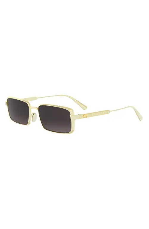 Dior Cannage S2u Rectangle Sunglasses - Shiny Gold / Gradient Smoke