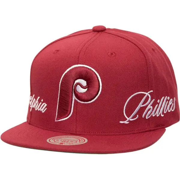 Mitchell & Ness X Just Don Philadelphia Phillies Mlb Lux Script Snapback Hat
