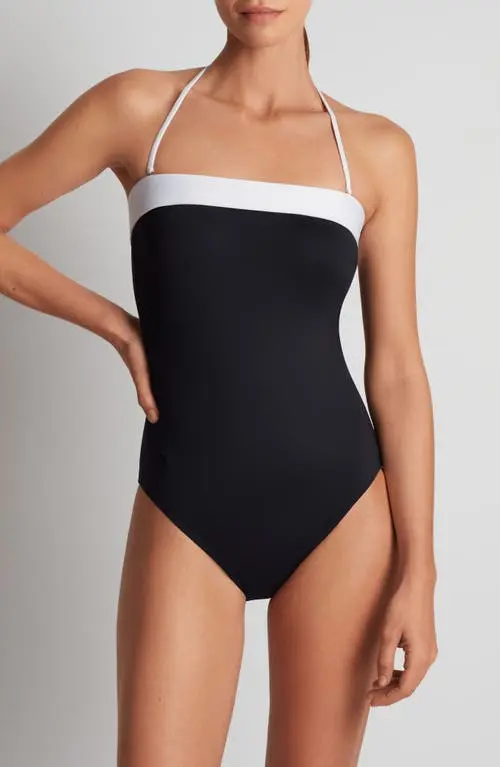 Ralph Lauren Modern Halter One-piece Swimsuit - Black