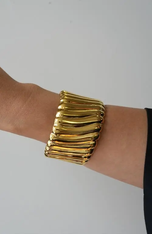 Argento Vivo Twisted Wide Cuff - Gold