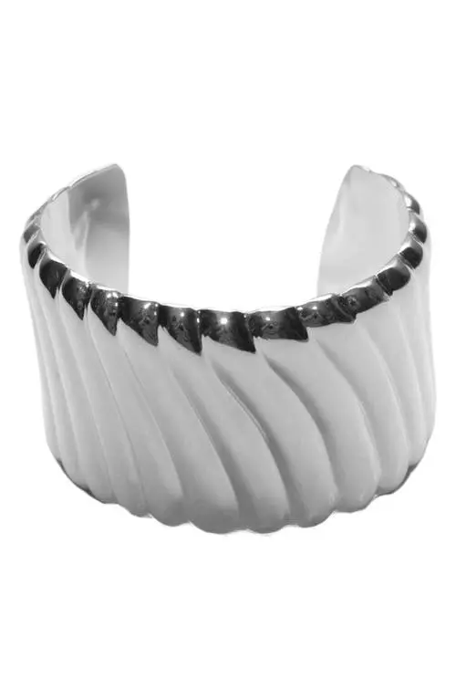 Argento Vivo Twisted Wide Cuff - Silver