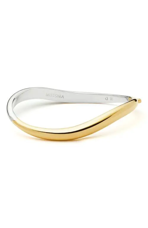 MISSOMA Savi Signature Mixed Metal Hinged Bangle - Mixed Silver/gold