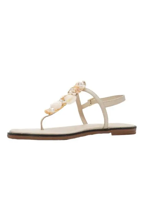 FOREVER & ALWAYS SHOES Leather Thong Sandal