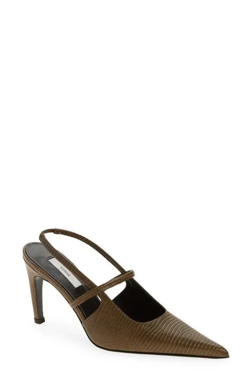 TOTEME Lizard Embossed Slingback Pumps