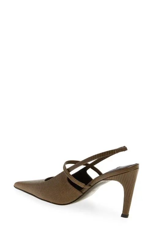 TOTEME Lizard Embossed Slingback Pumps