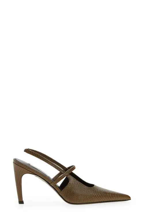 TOTEME Lizard Embossed Slingback Pumps