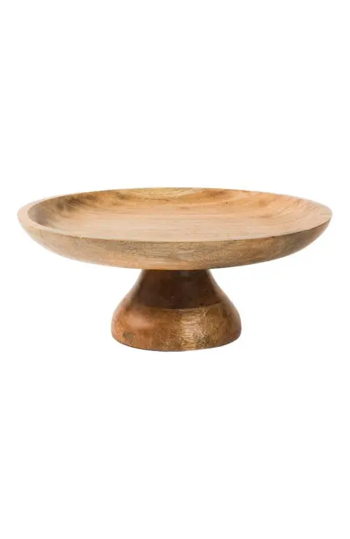 MELA ARTISANS Sienna Mangowood Pedestal Stand - Brown