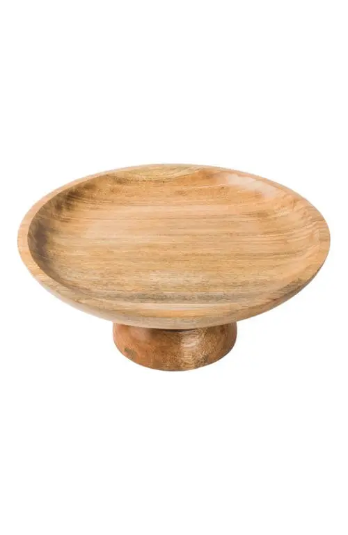 MELA ARTISANS Sienna Mangowood Pedestal Stand