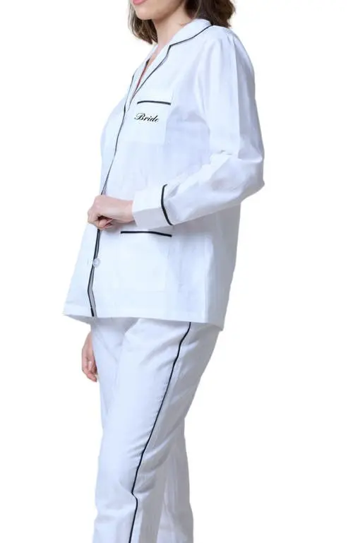 KIP Bride Cotton Long Pajama Set - Monochrome