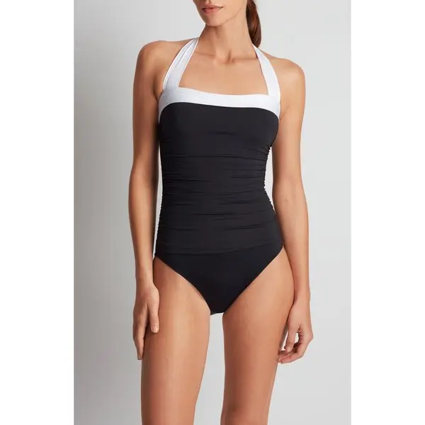 Ralph Lauren Halter One-piece Swimsuit - Black