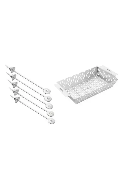 ZWILLING 6-piece Barbecue Skewers & Basket Set - Stainless Steel