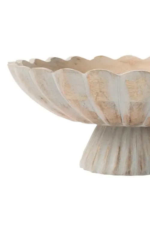 MELA ARTISANS Fluted Pedestal Bowlrustic