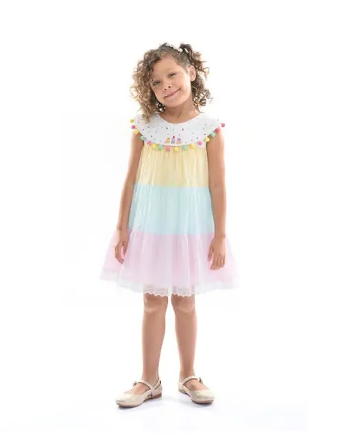 MIMI TUTU Layered Pom Dress