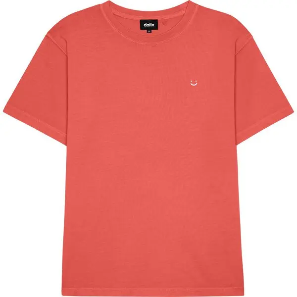 DALIX Lil Smile Midweight Garment Dye Tee - Flamingo