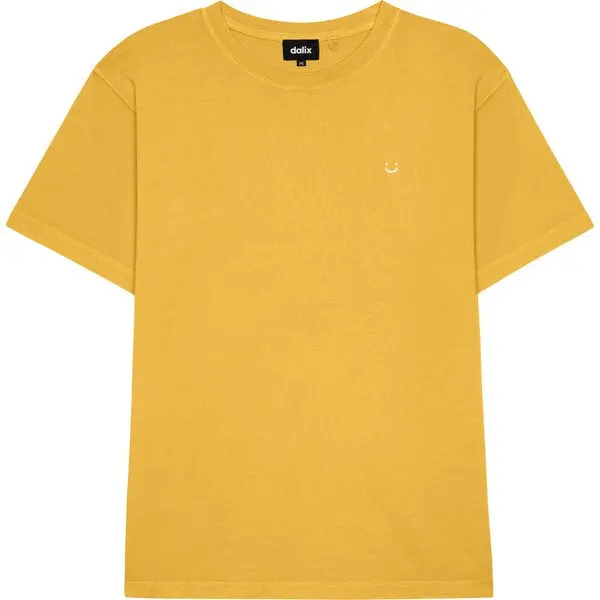 DALIX Lil Smile Midweight Garment Dye Tee - Old Gold